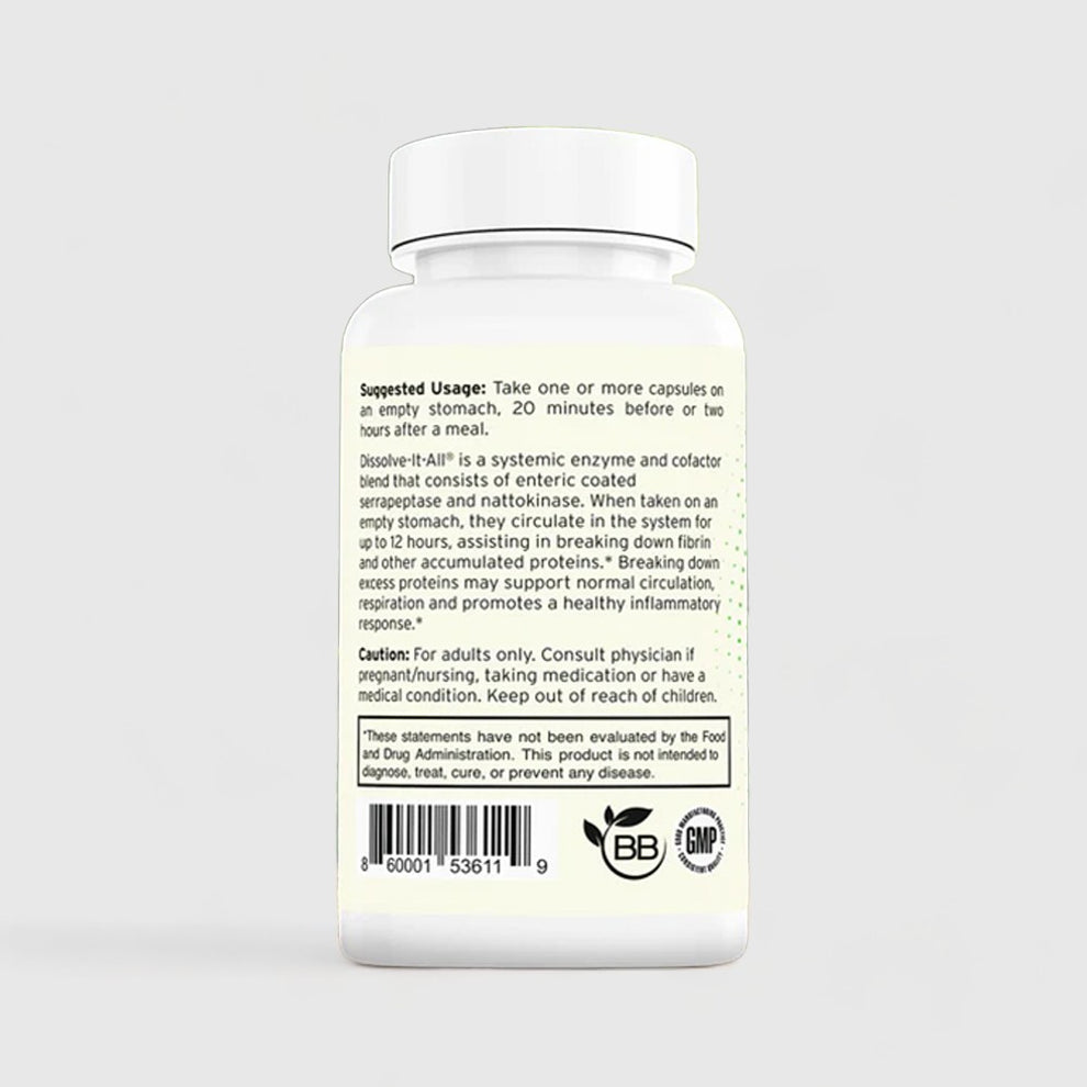 Mitolife DISSOLVE-IT-ALL (Systemic Enzymes) – Light and Wellness Co.